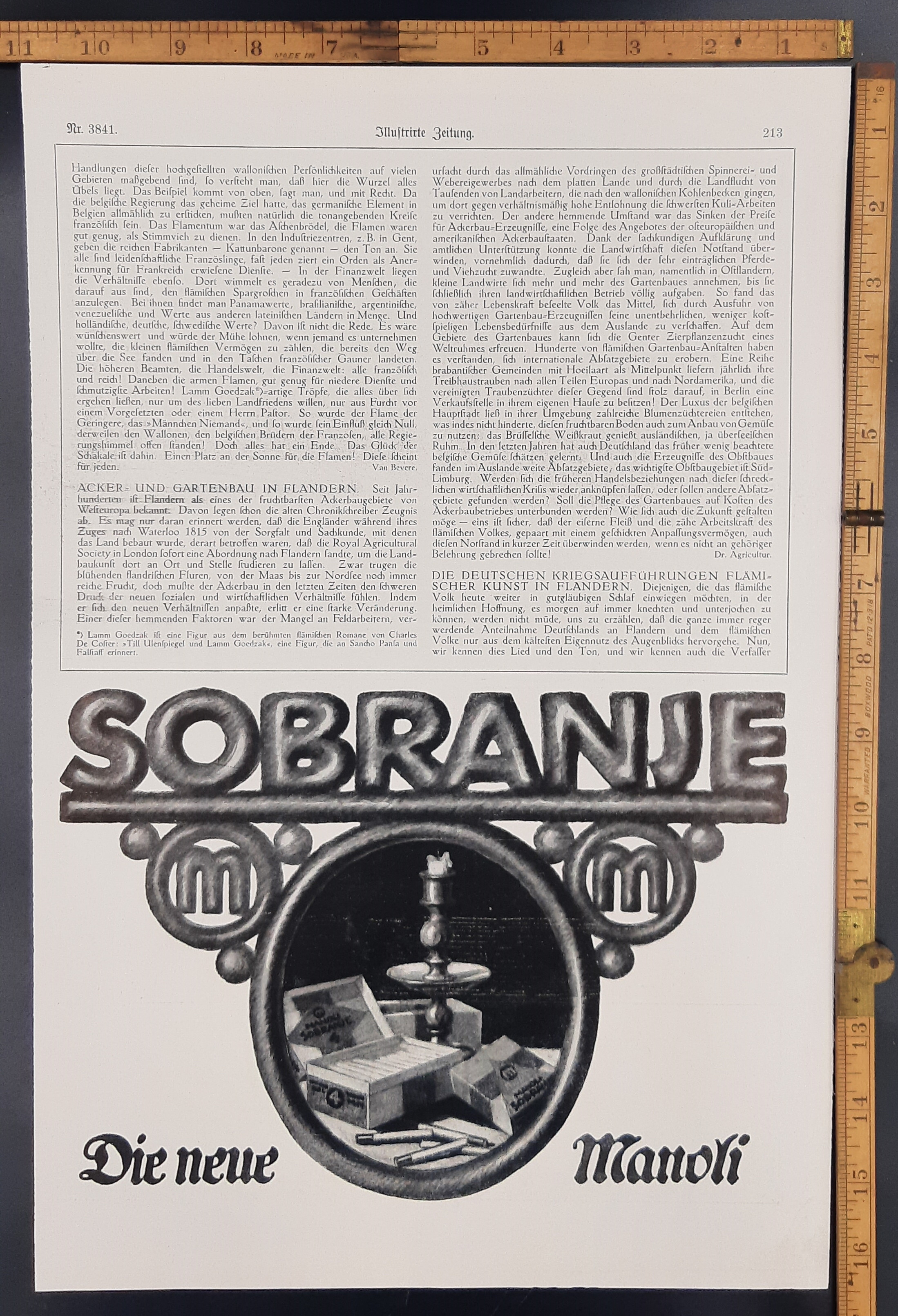 Large ad for the new Manoli cigarettes. Original Antique German World ...