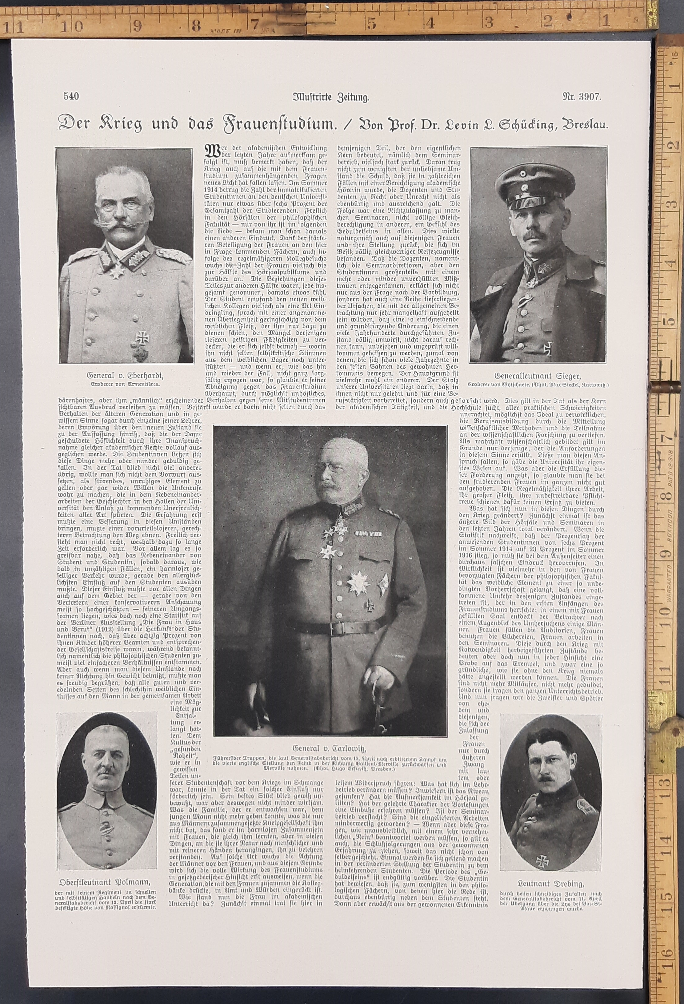 General Magnus von Eberhardt, Lieutenant General Ludwig Sieger, General ...