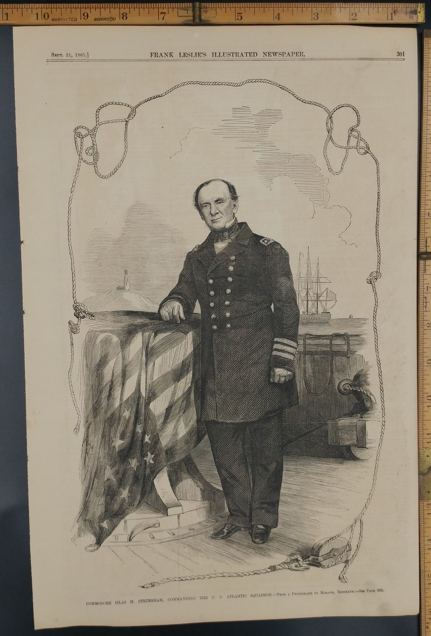Commodore Silas H. Stringham, commanding the U. S. Atlantic Squadron ...
