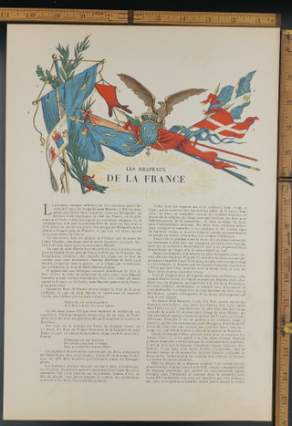 Les drapeaux de la France. Old flags of France in color. Original ...