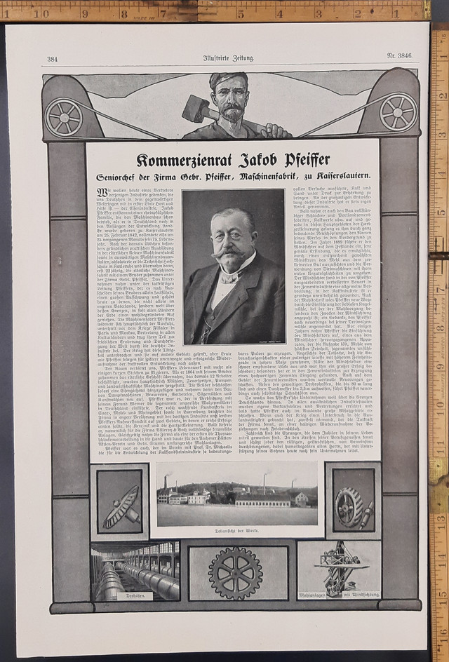 Counselor of Commerce Jacob Pfeiffer, founder of Gebr. Pfeiffer ...