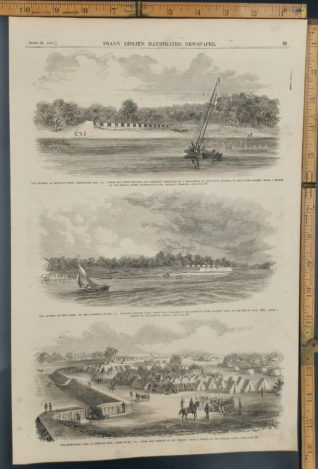 Battery at Sewall's Point, Chesapeake Bay, VA. Batttery at Pig's Point ...