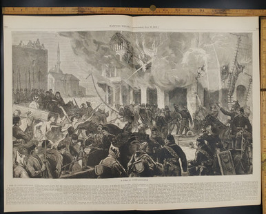 A Fire in Constantinople (Istanbul). Firefighting in the past. Original ...