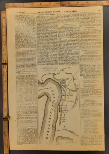 Map of port Hudson on the Mississippi River and its fortifications ...