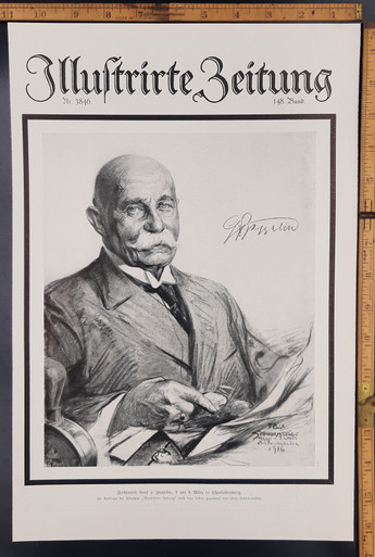 Ferdinand, Graf von Zeppelin died on March 8th in Charlottenburg ...
