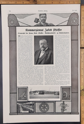 Counselor of Commerce Jacob Pfeiffer, founder of Gebr. Pfeiffer ...