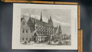 New Guildhall, Plymouth, Opened by the Prince of Wales Large Antique ...