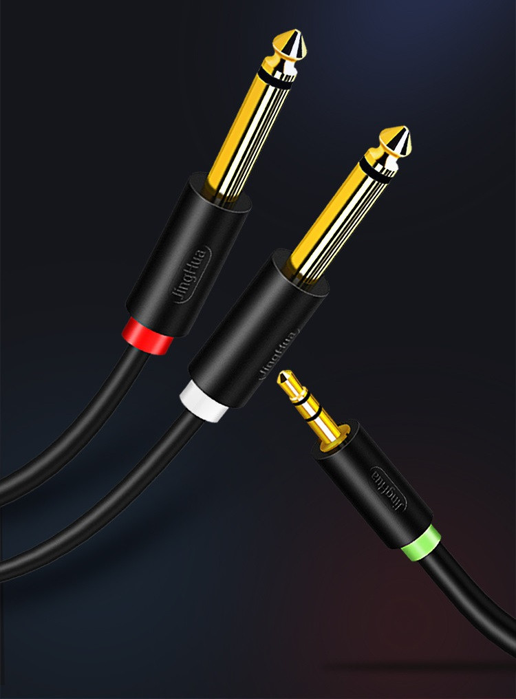 JH 3.5mm Male to Dual 6.35mm Male Cable | ZEMEL Warehouse