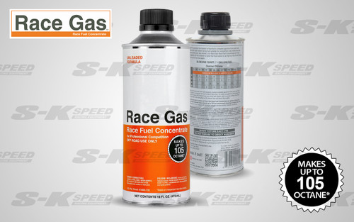 Race Gas 100016 Fuel Additive Race Gas Concentrate up to 107 Octane 16oz