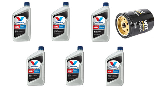 EZK Oil Change Kit - 6 Qts of Valvoline VR1 20w50 & Wix 51061R Filter