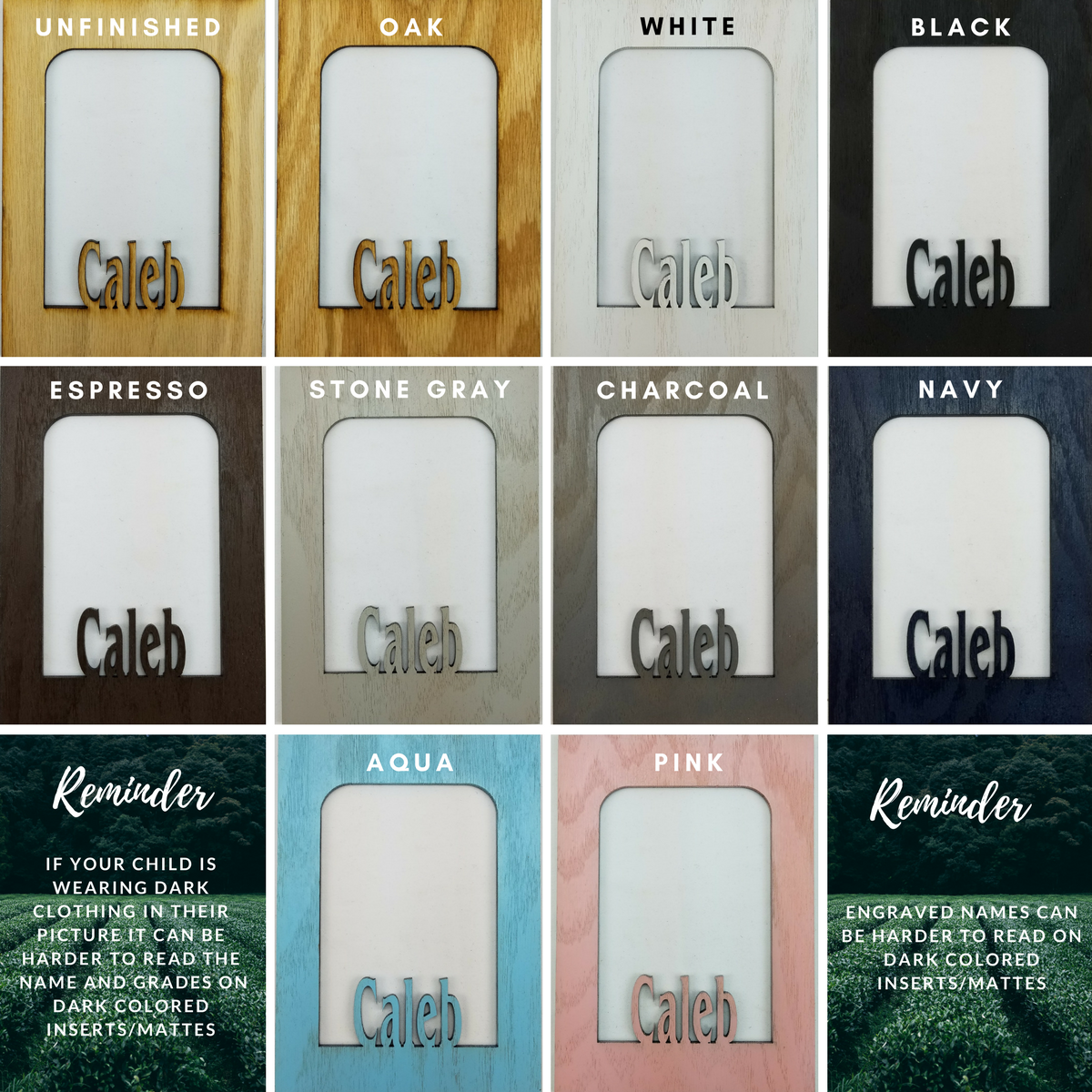 Wooden Picture Frame Insert - Personalized - 8x10