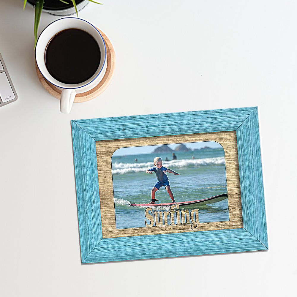 Surfing Tabletop Photo Frame