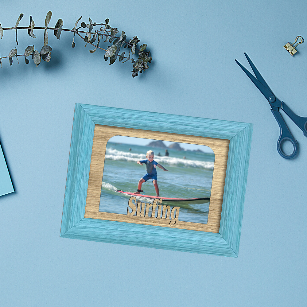 Surfing Tabletop Photo Frame