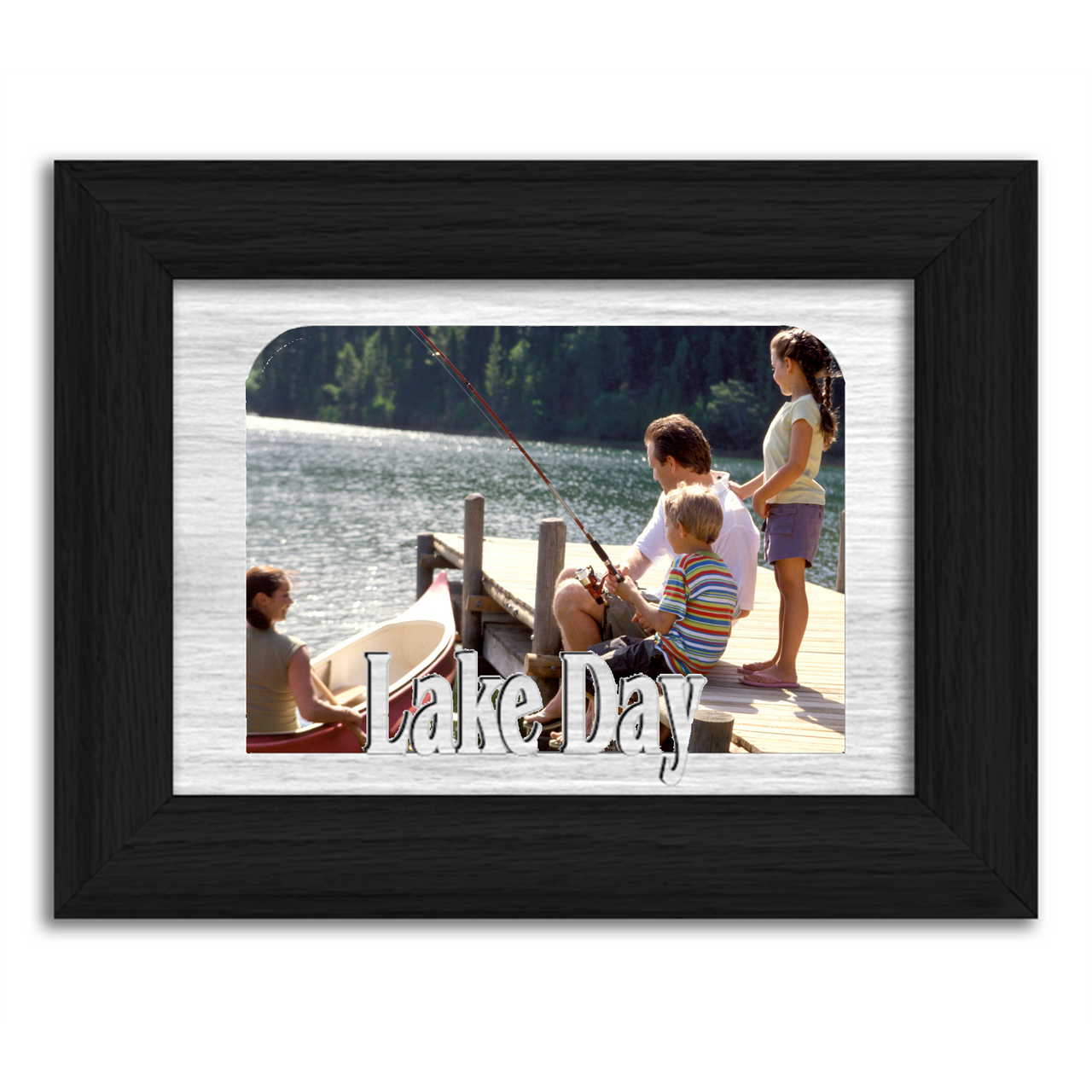 Lake Day Picture Frame - Tabletop Frame Holds 4x6 Photo