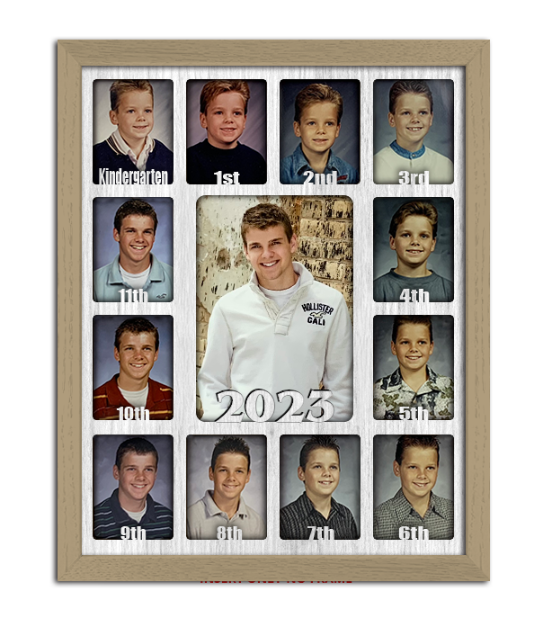 School Years Picture Frame Collage - Personalized - 11x14
