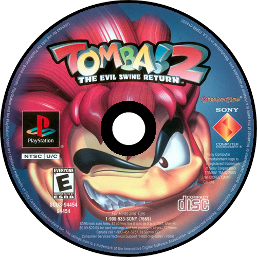 Tomba!2: The Evil Swine Return DISC ONLY - PS1 - Gamerz Haven