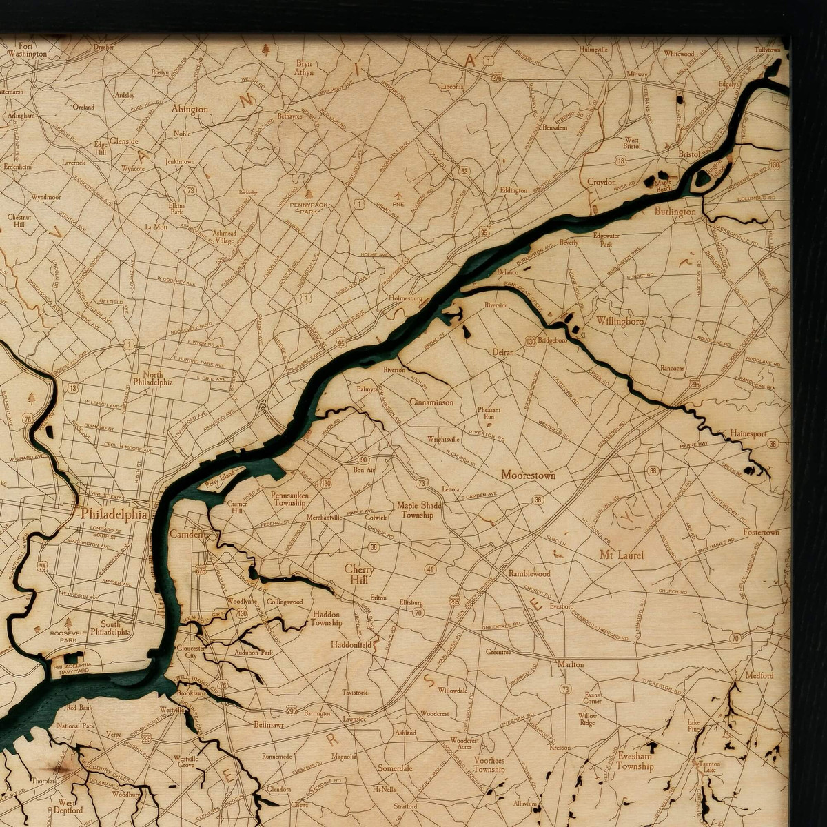 Philadelphia | Topographic 3D Chart