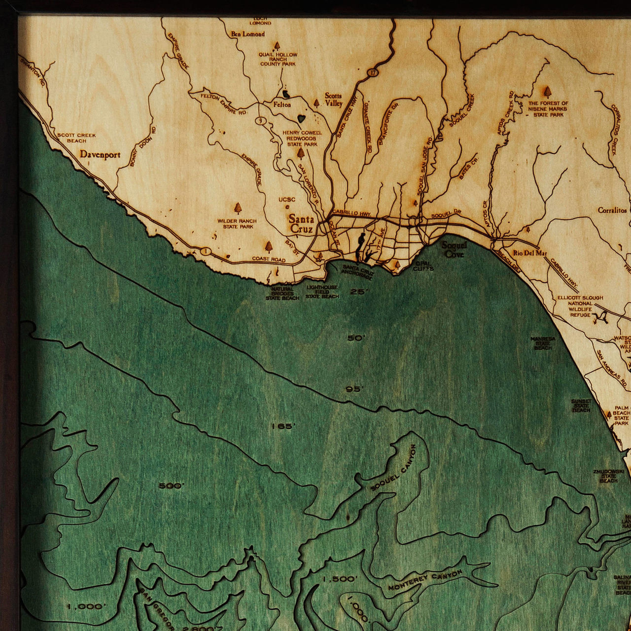 Art & Collectibles geology gifts Geology map poster Of Monterey Bay ...