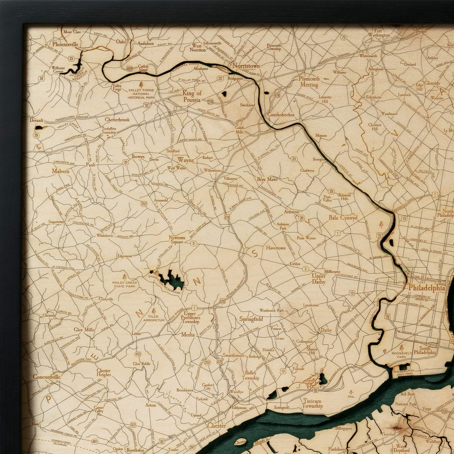 Philadelphia | Topographic 3D Chart