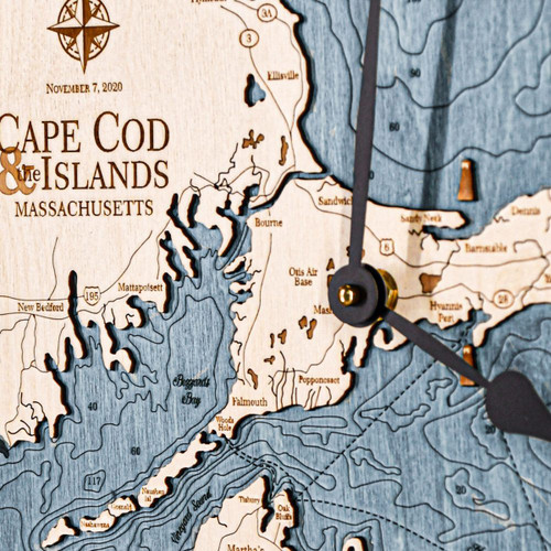 Cape Cod Nautical Wood Clock