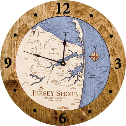Jersey Shore Nautical Wood Clock