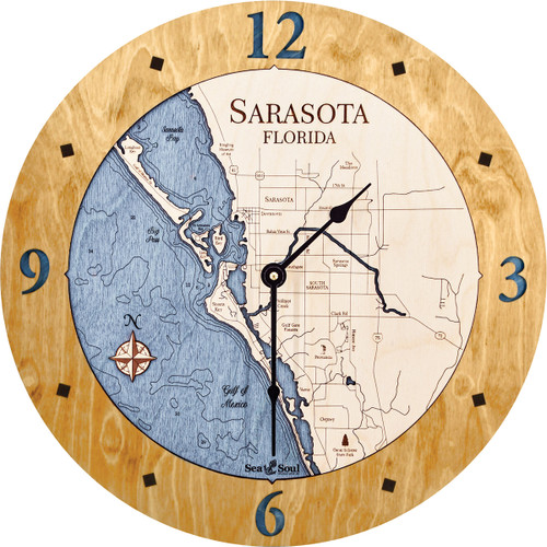 Sarasota Nautical Wood Clock