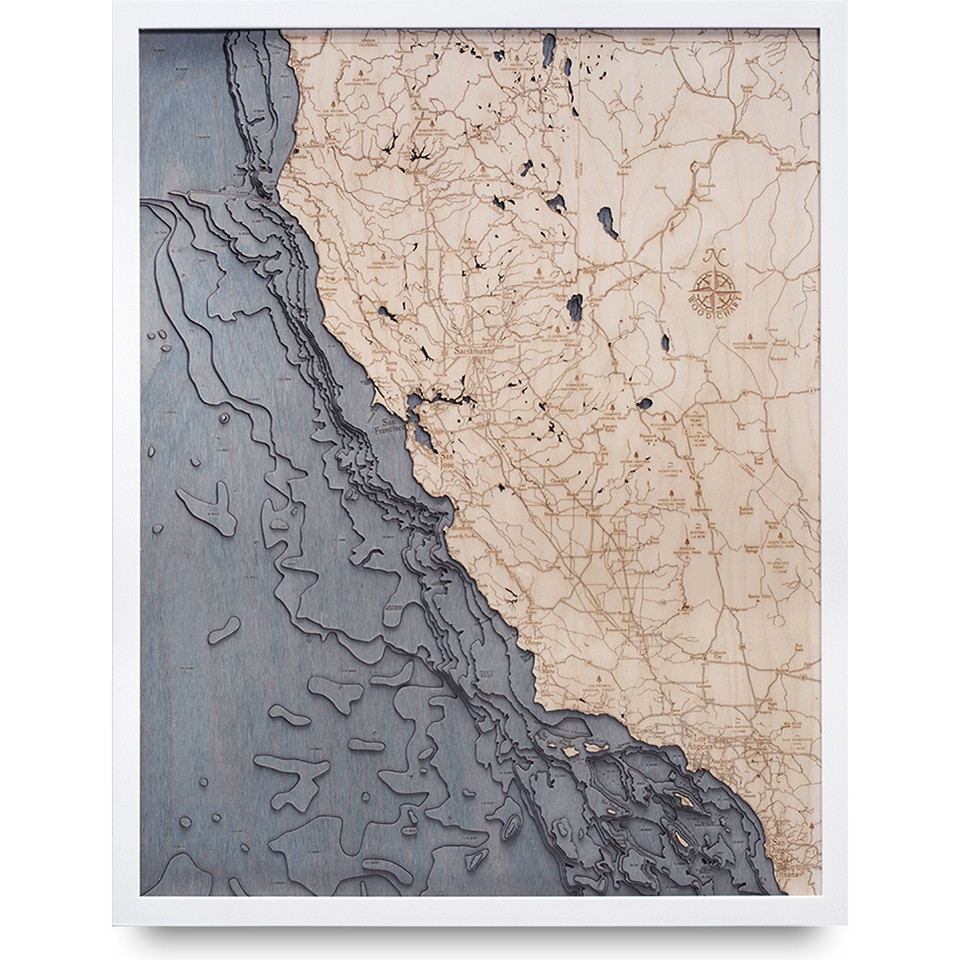 California Coast | Topographic 3D Chart