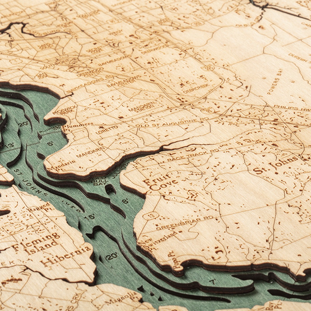 Jacksonville by WoodCharts | Nautical Wood Maps