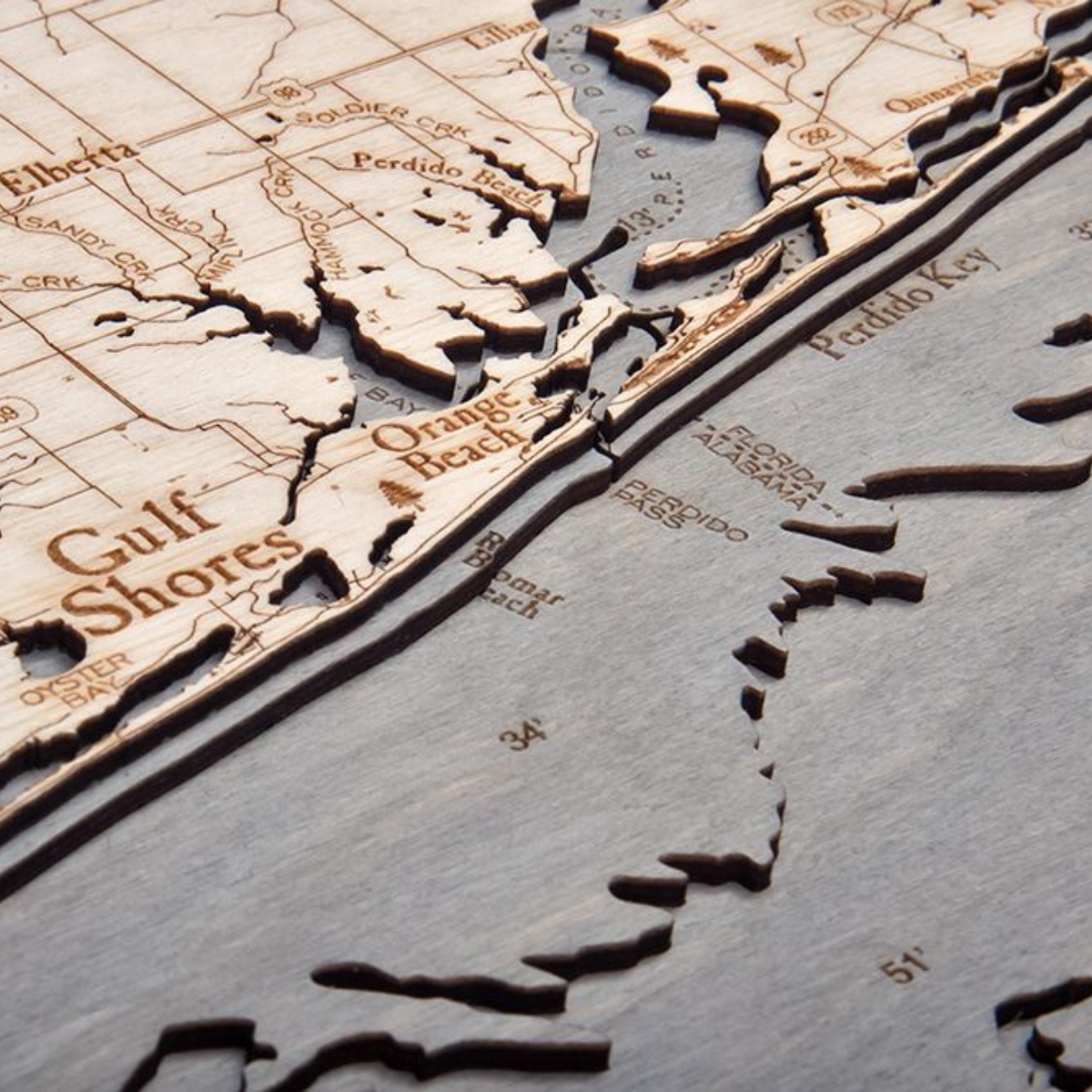 Western Panhandle by Woodchart | Nautical Wood Maps