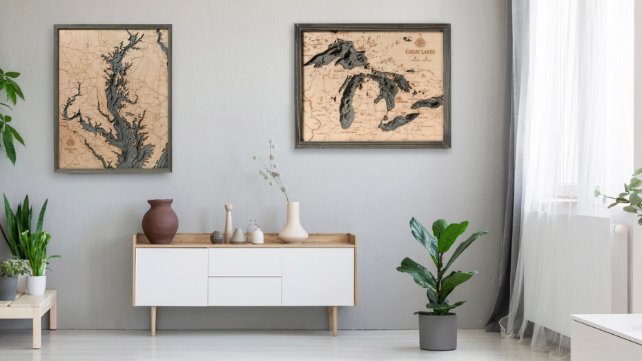 6 Gorgeous Ways To Feature Wooden Map Art in Your Home's Decor ...