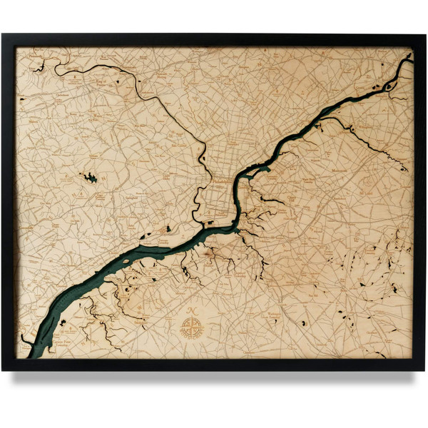 Philadelphia | Topographic 3D Chart