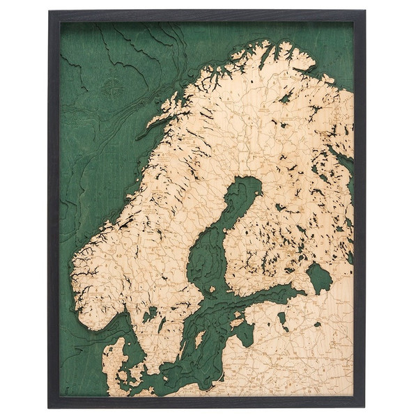 Scandinavia | Topographic 3D Chart
