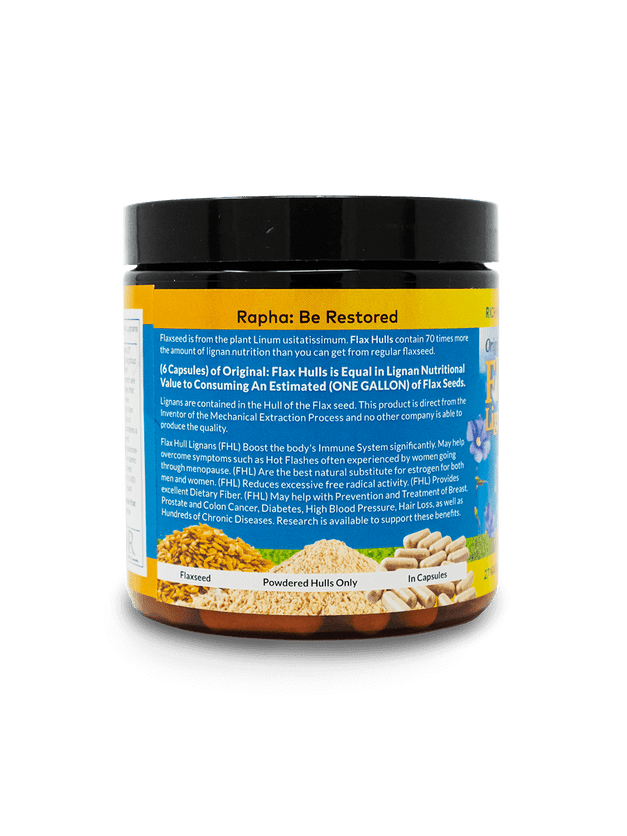 Organic Flax Hull Lignans (FHL) Capsules (SDG) - Rapha Global