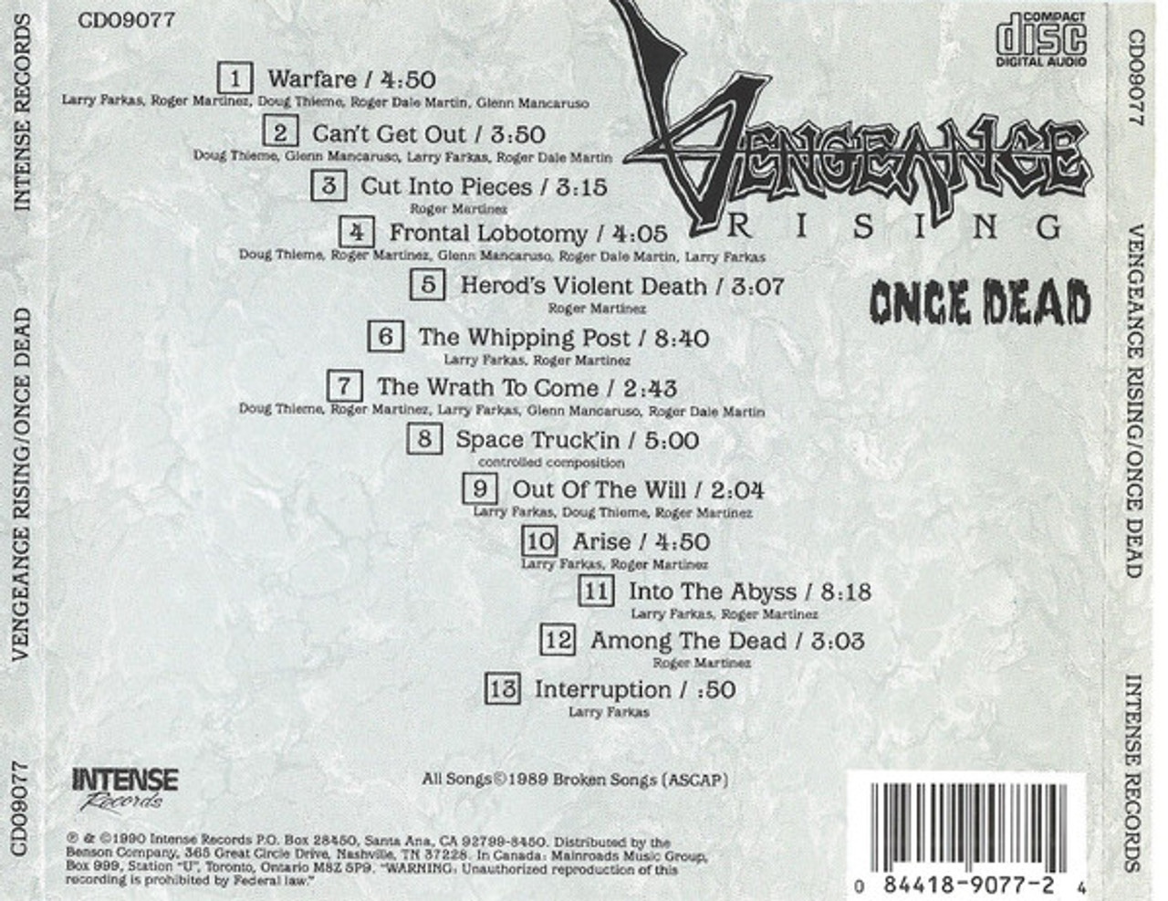 Vengeance Rising - Once Dead CD - Rockaway Records Australia Vengeance Rising - Once Dead CD - Rockaway Records Australia