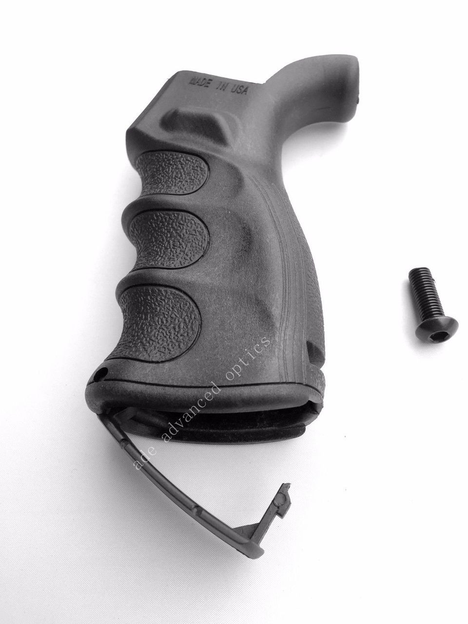 MADE IN USA! AR15 Ergonomic Pistol Rear Grip w/Finger Grooves Storage ...