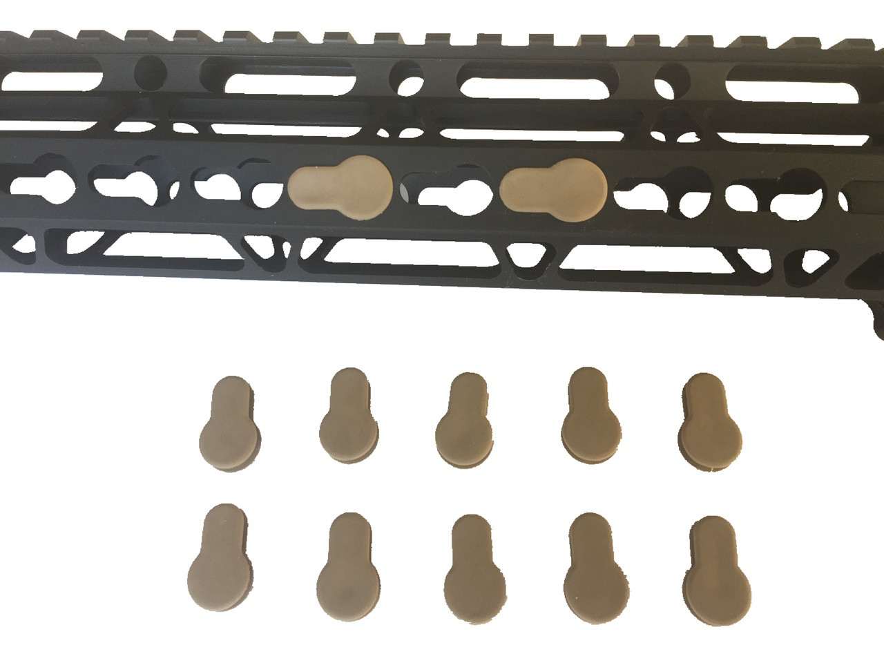 Pack of 3 pieces! FDE 4" Keymod Rail Panel handguard Cover Flat Dark ...