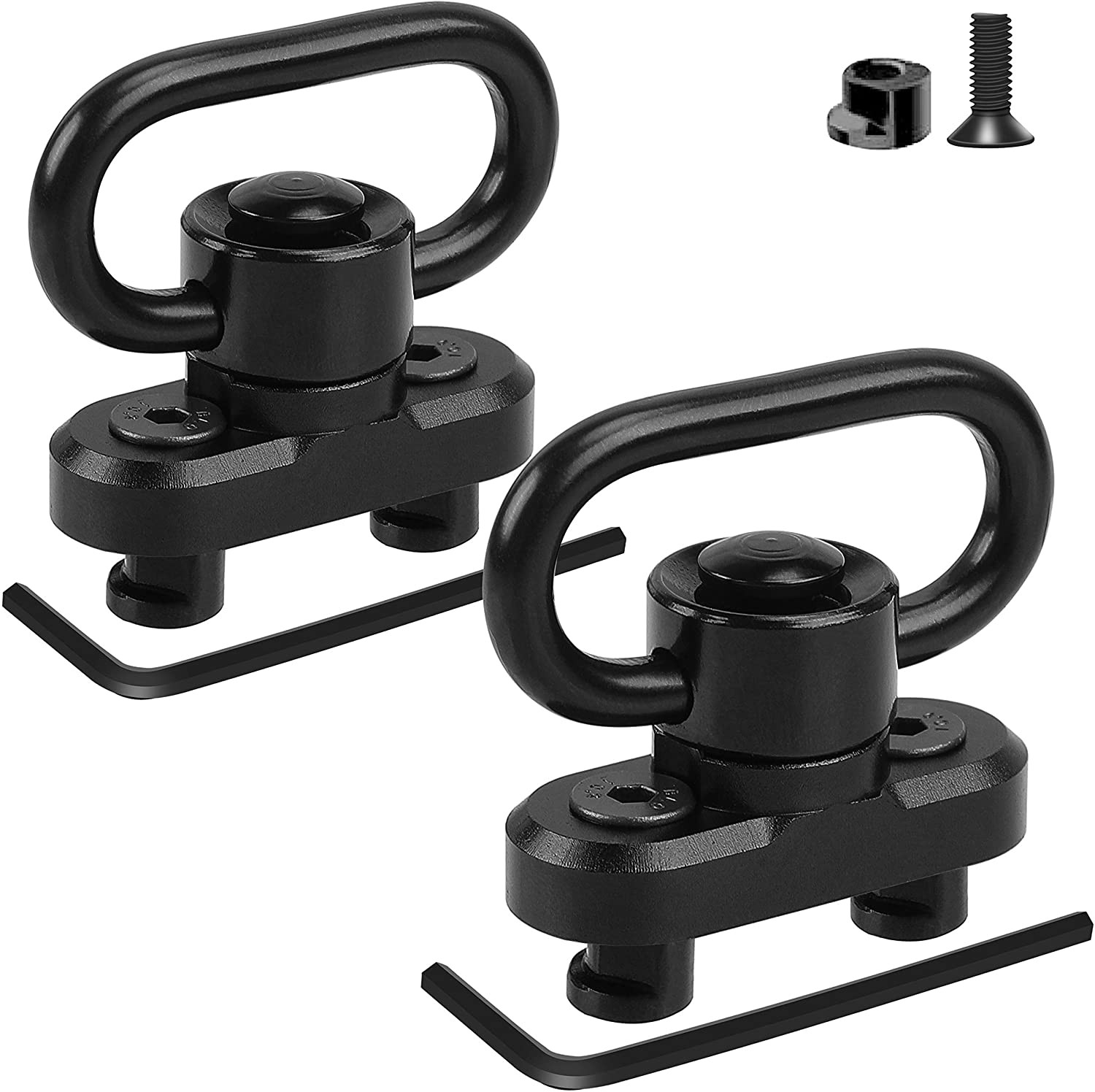 Pack of 2! Quick Detach/Release 1.25' Push Button QD Sling Swivels ...