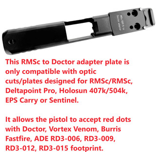 RMSc/DDP/K to Doctor Adaptor Mounting Plate for converting Any Optic ...