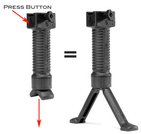 Tactical Ergonomic Foregrip with Pressure Switch Area+Battery ...