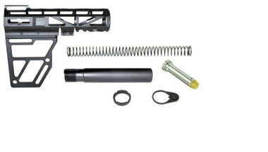 Skeletonized Pistol Brace Stabilizer, Black Anodized Aluminum + Pistol ...