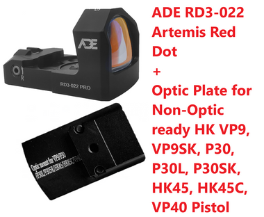 Ade Artemis RD3-022 Red Dot Reflex Sight + Optic Mounting Plate for Non ...