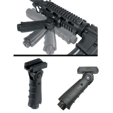 5 Position Folding Foldable Foregrip Fits Picatinny/Weaver Rail black ...