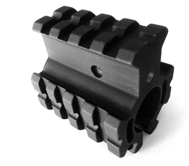 Quad Rail Height Gas Block with Quad Rail - OPTICSFACTORY