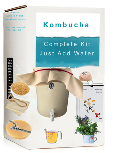 Complete Kombucha Brewing Kit. Stoneware Made in America.