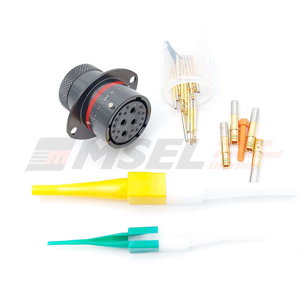 Autosport 20-Way Mixed Bulkhead Connector with 16 x Size 22 and 4 x ...