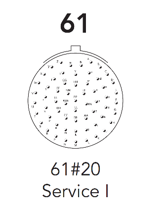 Autosport 61-Way Bulkhead Connector with Size 20 Sockets - Red ...