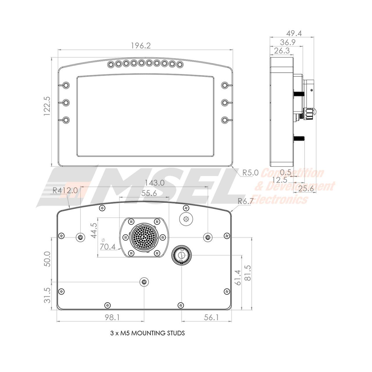 Motec C187 7" Colour Display from Motorsport Electronics