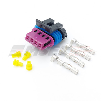 4-Way Delphi Mushroom Keyway Connector Kit with Terminals and Seals ...