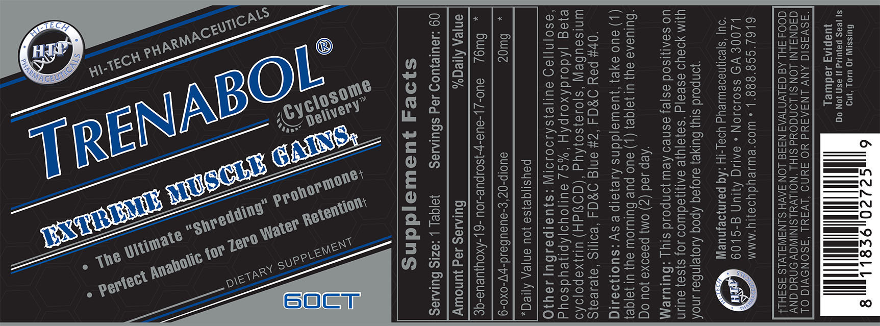 Trenabol® by Hi-Tech Pharmaceuticals | Lean Muscle & Strength
