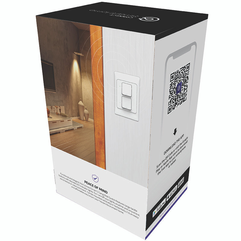 Connect 2 Gang Smart Wall Switch, Alexa & Google Assistant